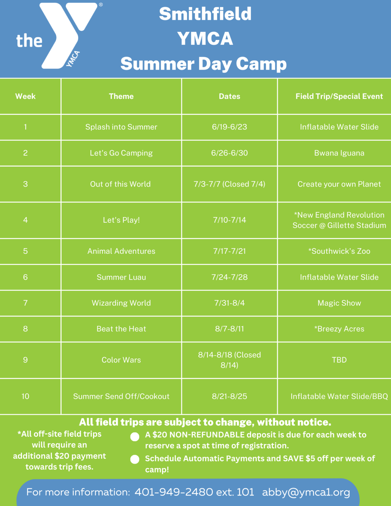 YMCA Summer Camp | Smithfield YMCA