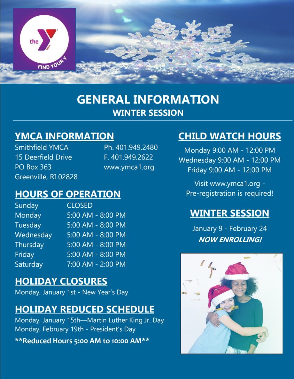 Hours of Operation | Smithfield YMCA