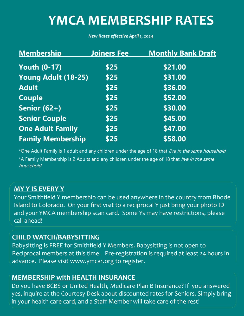 Membership Info | Smithfield YMCA