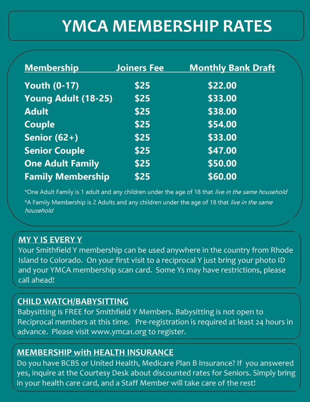 Membership Info | Smithfield YMCA